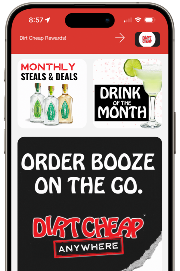 Dirt Cheap | Alcohol Delivery & Pickup | Liquor Wine & Beer